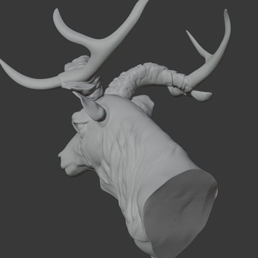 👤 Markhor Head Bust 3D Model - Bust STL Printable・ STL File for 3D ...