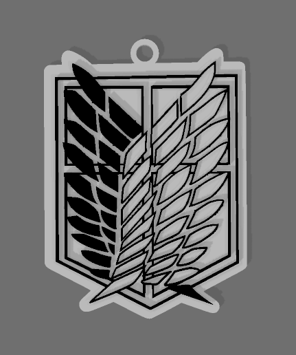 🗝️ KEYCHAIN WINGS OF FREEDOM - SHINGEKI NO KYOJIN (AOT)・ STL File for ...