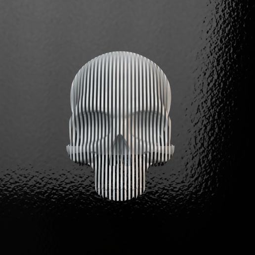 💀 Skull layered sculpture・Free STL File for 3D printing・Cults