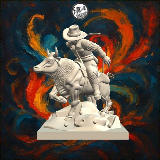 🤠 The Fearless Rodeo Rider – SoliDRawinGs SG395・ STL File for 3D ...