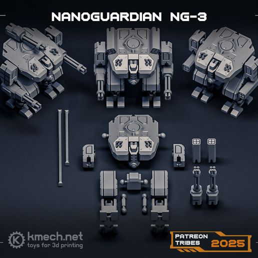 🧑‍ ️ Mech Modular NG3・Free 3D File for 3D printing・Cults