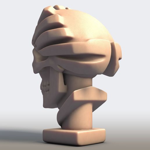 💀 Aztec Skull・ STL File for 3D printing・Cults