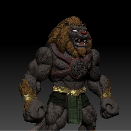 🦁 Classic Lion-Man Vintage-Style Action Figure (4.75") for 3D Printing ...