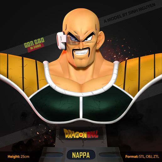 👤 Nappa bust・ 3D File for 3D printing・Cults