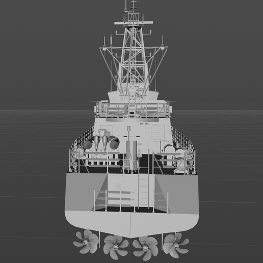 🌀 US "Cyclone" (PC-1) Coast Guard Boat 3D Model Material・ OBJ File for ...