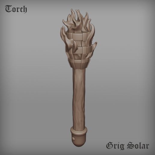 🎲 Torch・Free STL File for 3D printing・Cults