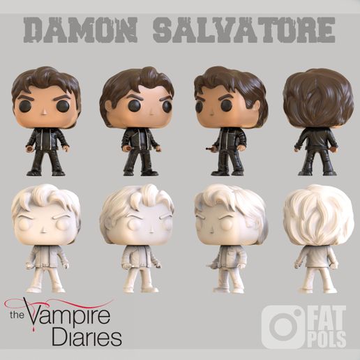🧛 DAMON SALVATORE - VAMPIRE DIARIES - CUSTOM POP・ STL File for 3D ...