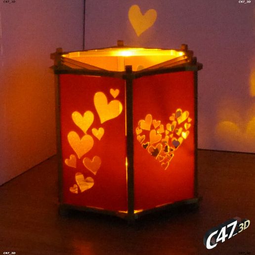 ️‍🔥 Love Lantern - modular・Free STL File for 3D printing・Cults