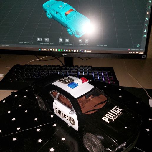 Free STL file Dodge Challenger Police Car (3d scan) 🚓 (OBJ)・3D printer ...