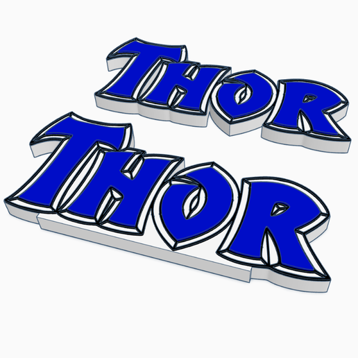 STL file THOR (Comic) Logo Display by MANIACMANCAVE3D 🦸 ・Template to ...