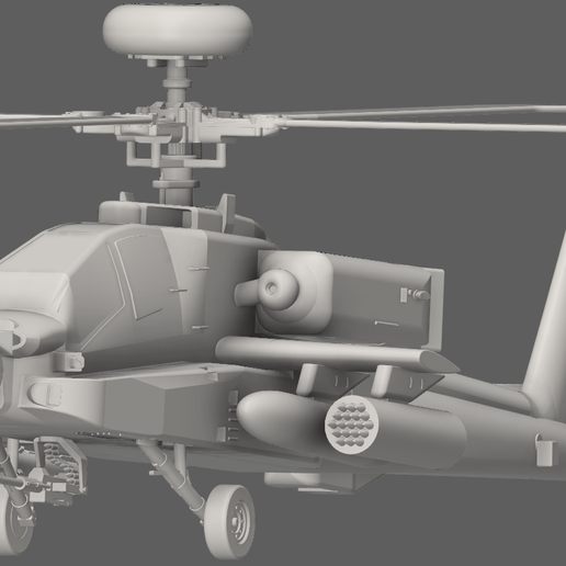 🚁 AH-64 Apache・ STL File for 3D printing・Cults