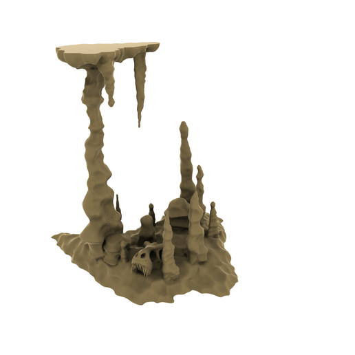 🪨 stalactites and stalagmite cave scenery・ STL File for ・Cults