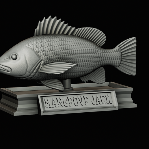 Archivo STL fish mangrove jack / mangrove red snapper / Lutjanus ...