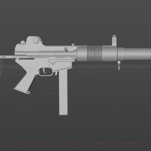 OBJ file Korean K7 submachine gun digital model 🔫 ・Template to download ...