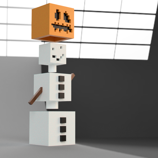 Snow Golem in 3D: The Snowy Guardian of your Cubic World! ⛄ ️ ・Free STL ...