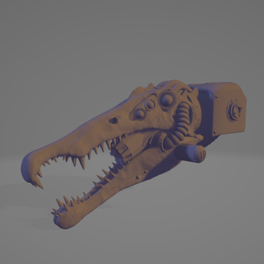 🦖 Spinosaurus Mini Chaos Knight Head・Free STL File for 3D printing・Cults