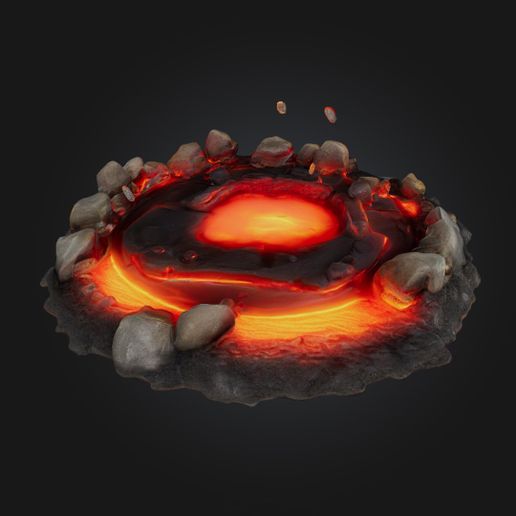 🎲 BASE 25 MM LAVA NO. 2 / BASE 25 MM LAVA NO. 2・Free OBJ File for 3D ...