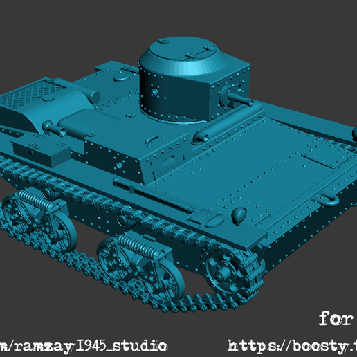STL file T-38 Soviet light amphibious tank 1:100 🪖 ・Design to download ...