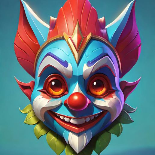 3D file colorful clown mask 🎨 ・3D printing idea to download・Cults