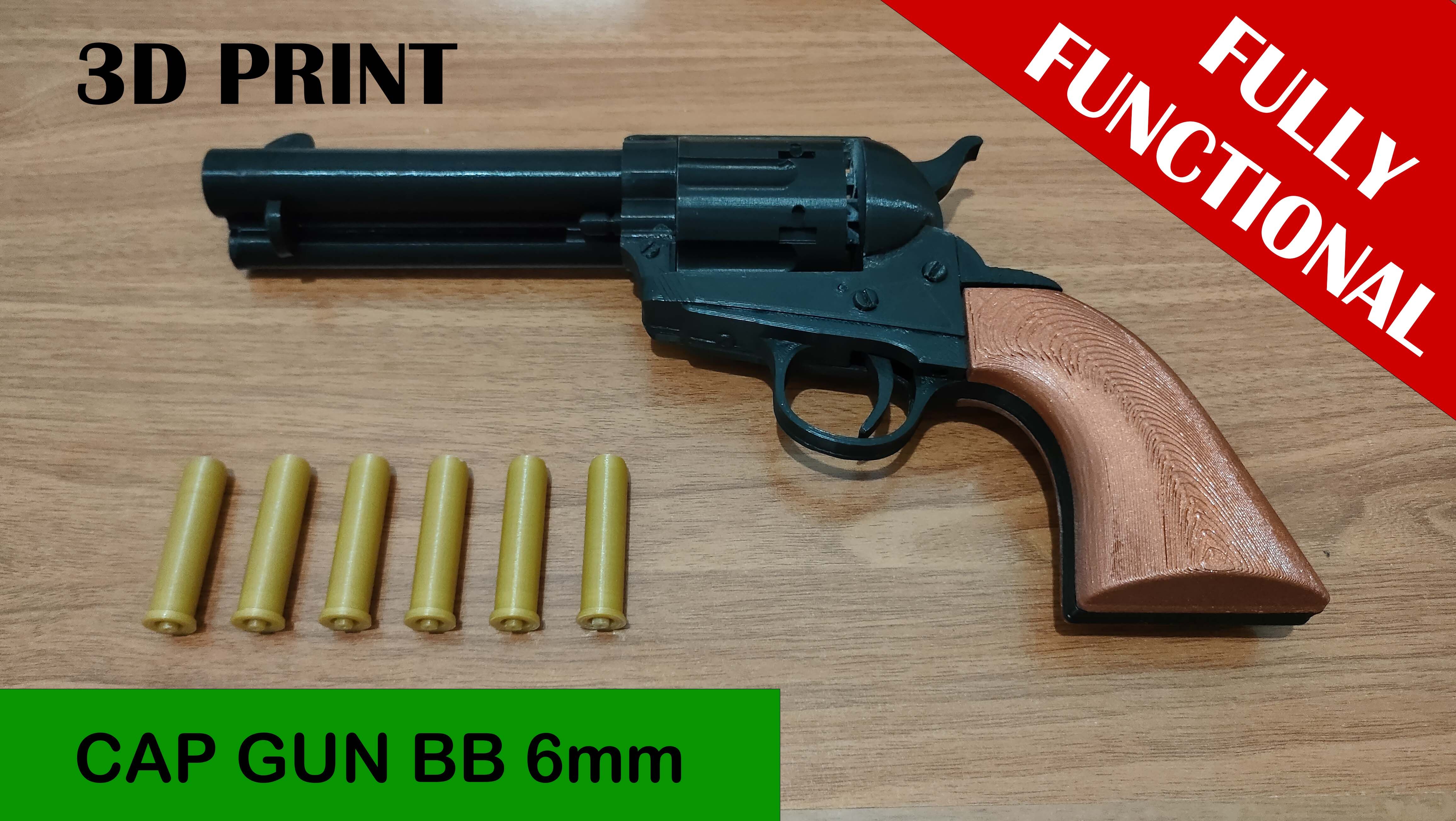 Archivo 3D Revólver Colt SAA Peacemaker Pistola de gorra totalmente ...