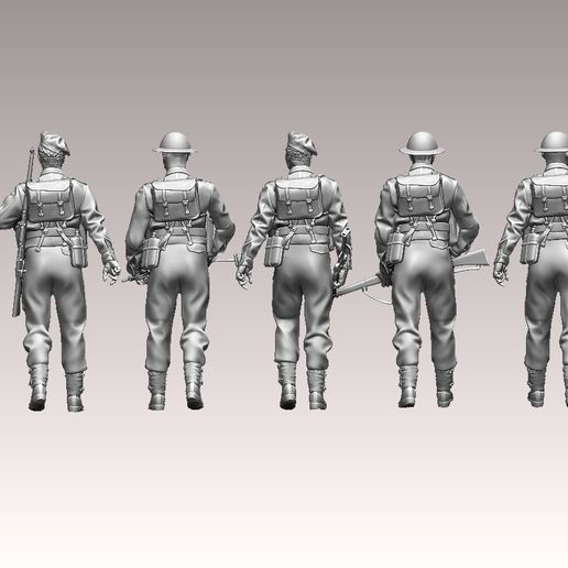 STL file British soldiers ww2 3D print model 🏴󠁧󠁢󠁥󠁮󠁧󠁿 ・3D print object ...