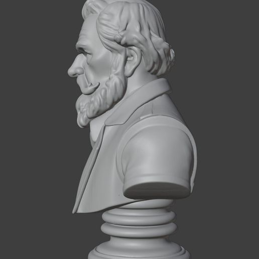 👤 Gutenberg Bust 3D STL Printable - 3D Model STL・ STL File for 3D ...