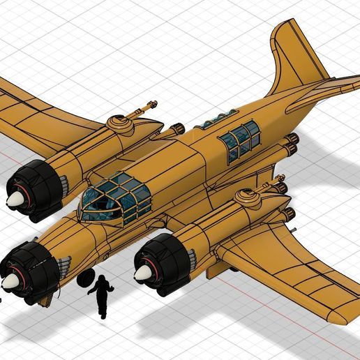 💂 bombardier tri-engine・Free 3D File for 3D printing・Cults