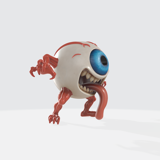 👹 Creepy Eyeball Monster Figurine | 3D Printed Spooky Eyeball Creature ...