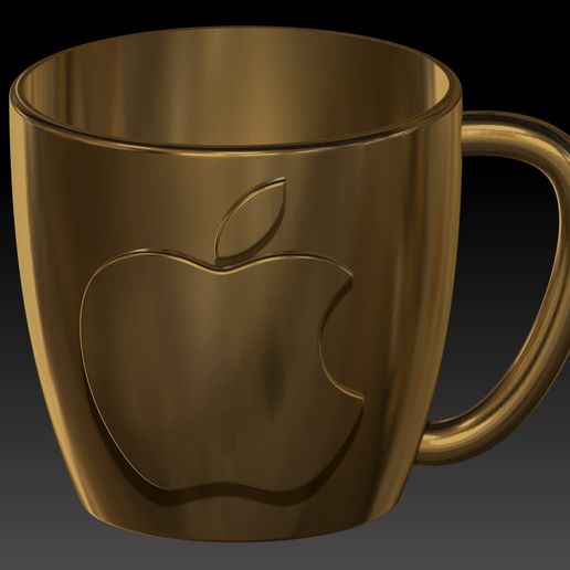 STL file Mug decorated Apple - 95x73x69 ☕ ・3D printable model to ...