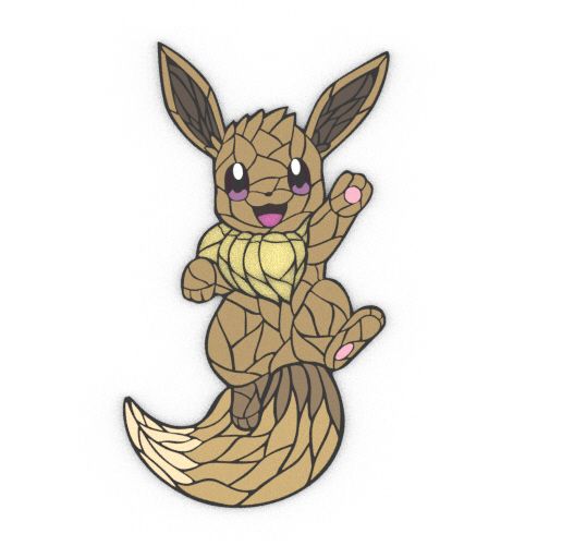STL file eevee mosaic 🦊 ・3D printable model to download・Cults