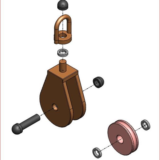 🤏 Small Pulley・ STL File for 3D printing・Cults