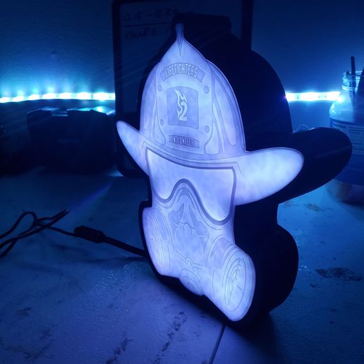 🧑‍🚒 LED Light-Up Volunteer Firefighter Tribute・ 3D File for 3D printing ...