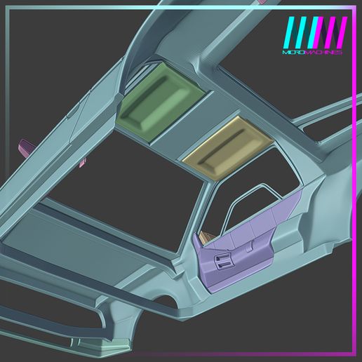 🚗 Custom Widebody Delorean Full MODEL KIT 1/24・ 3D File for 3D printing ...