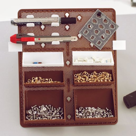 🏢 Modular pegboard organizer 1.0・Free STL File for 3D printing・Cults