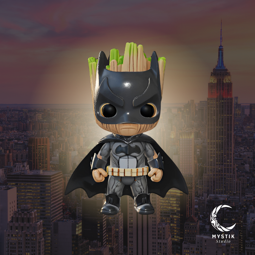 👾 Groot Batman - The Guardian of Gotham merged with Marvel・ STL File ...