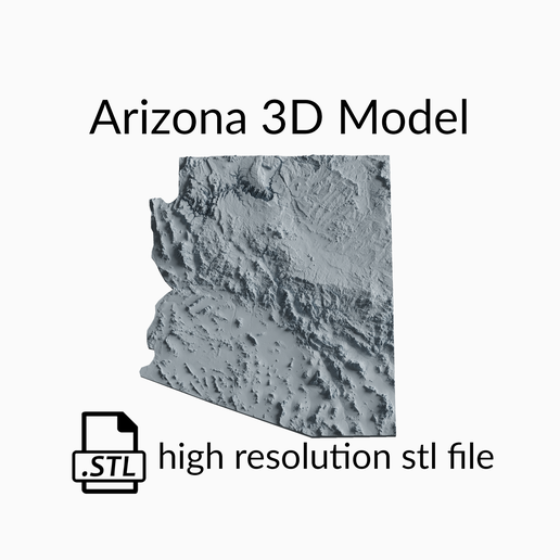 🇺🇸 USA State of Arizona Topographic Map - 3D Terrain Elevation - Relief ...