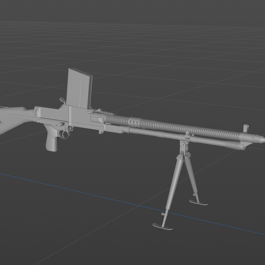🔫 British "Bren" MK3 machine gun digital model material・ OBJ File for ...