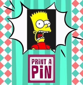 STL file Bart Scared Pin 😱 ・Template to download and 3D print・Cults