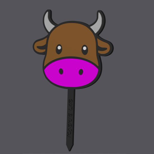 Fichier STL Bull Head - Farm Animals - Caketopper & Cupcaketopper v2 🐂 ...