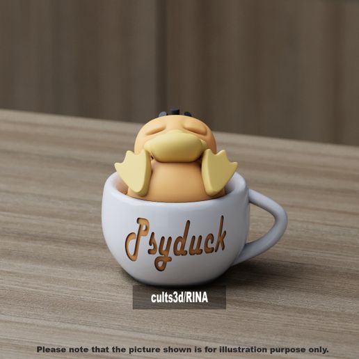🐉 Psyduck chill cup・ STL File for 3D printing・Cults