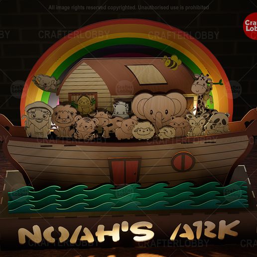 📁 Arche de Noé Fichier SVG, Histoire de la Bible, Bricolage pour l ...