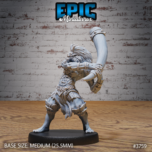3D file Oni Beast Warrior Horn ‧ DnD Miniature ‧ Tabletop Miniatures ...
