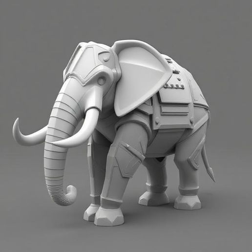 🐘 Warrior Elephant – Majestic and Powerful 3D Model・ STL File for 3D ...