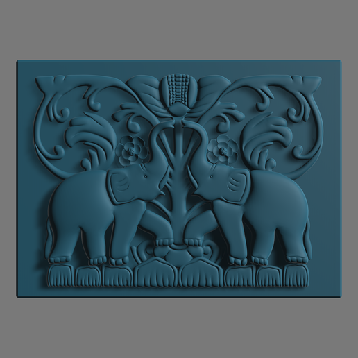 Fichier OBJ elephants stl cnc design 👾 ・Plan pour imprimante 3D à ...