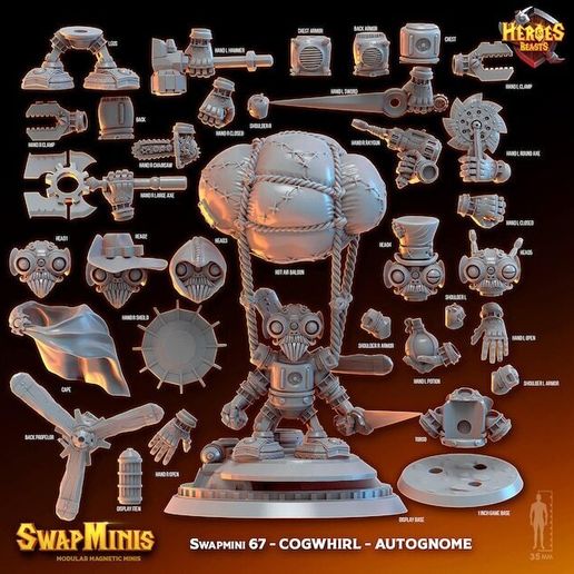 🎲 Swapmini 67 - Cogwhirl- Autognome・ 3D File for 3D printing・Cults