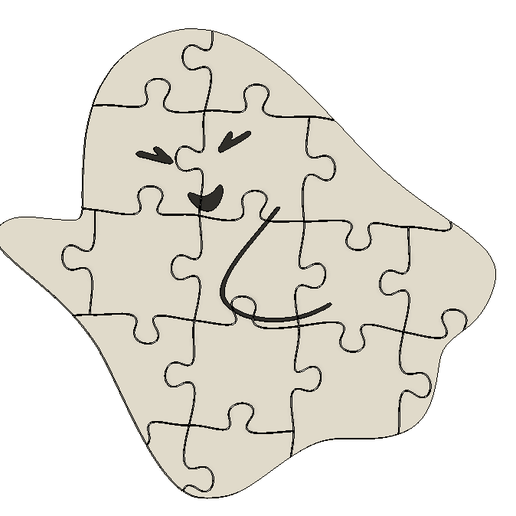 👻 Ghost Puzzles FOR HALLOWEEN (4 pack) - print in place・ STL File for ...