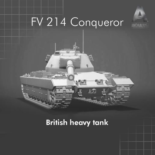 🪖 Conqueror Tank・ 3D File for 3D printing・Cults