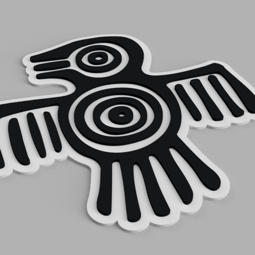 🐦 Mayan Aztec Bird Bird Mayan Aztec Bird Wall Painting・Free STL File ...