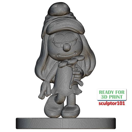 🎨 The Smurfs 3D Model - Smurfette fan art printable model・ 3D File for ...