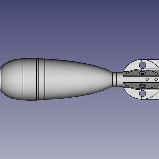 🐚 3inch HE Mortar Shell Replica 1:1 Reenactment Mode・ 3D File for ・Cults